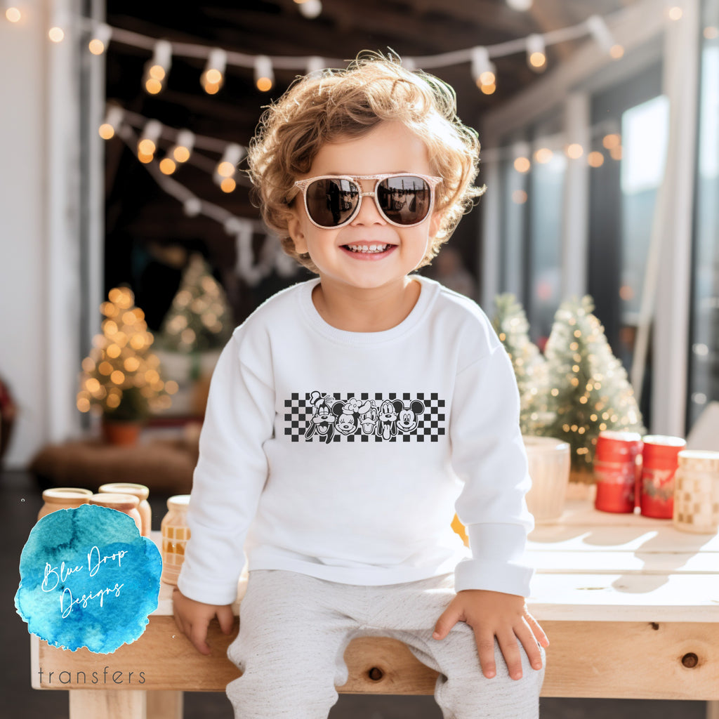 Character Checker Blocks Full Colour Heat Transfer – Blue Drop Transfers