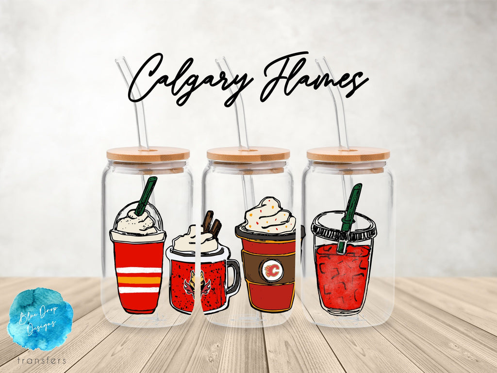 Calgary Flames UV DTF Cup Wrap – Blue Drop Transfers
