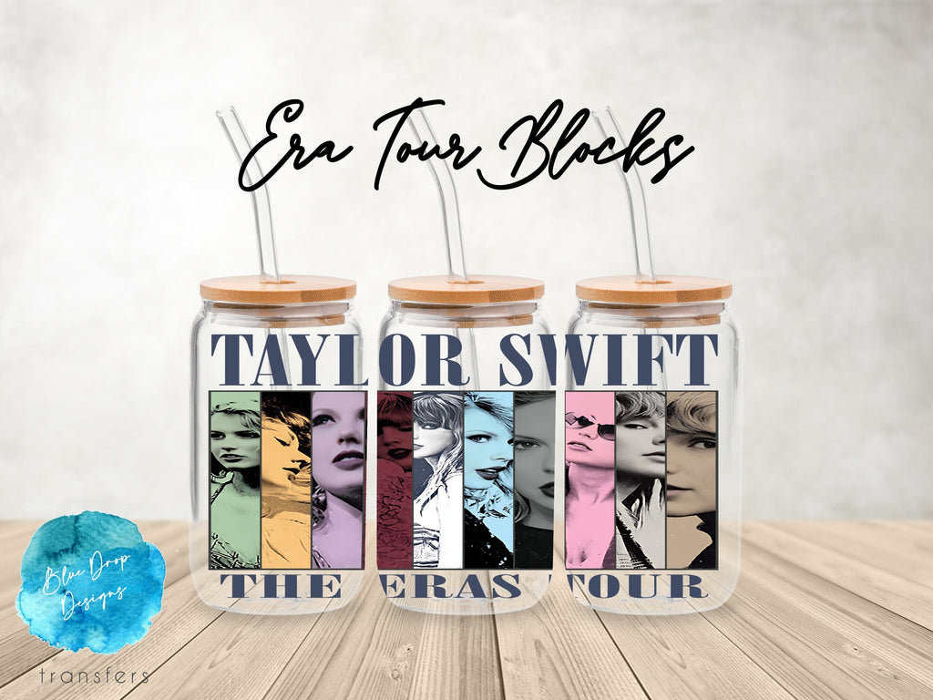 Era Tour Blocks Full Wrap UV DTF Cup Wrap – Blue Drop Transfers