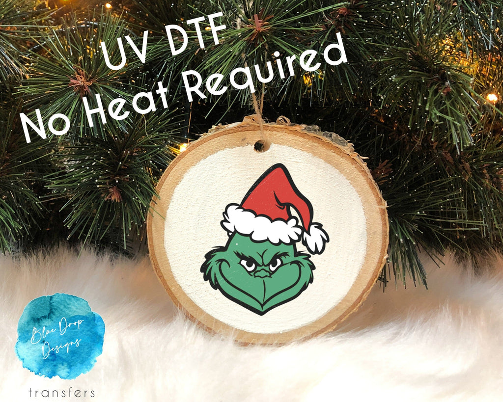 UV DTF The Grinch Ornament Transfer – Blue Drop Transfers