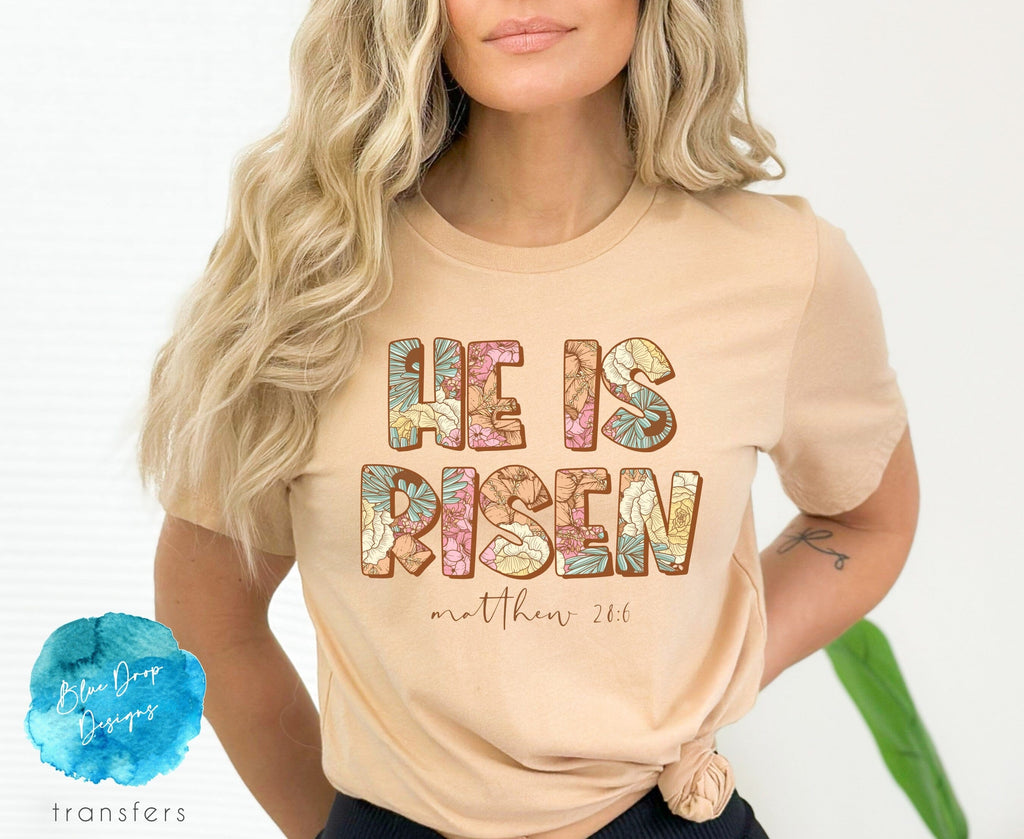He is Risen Small Full Colour Transfer – Blue Drop Transfers
