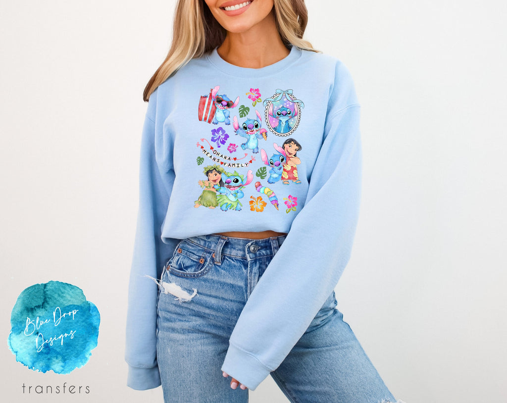 Stitch Mixup Full Color Heat Transfer – Blue Drop Transfers