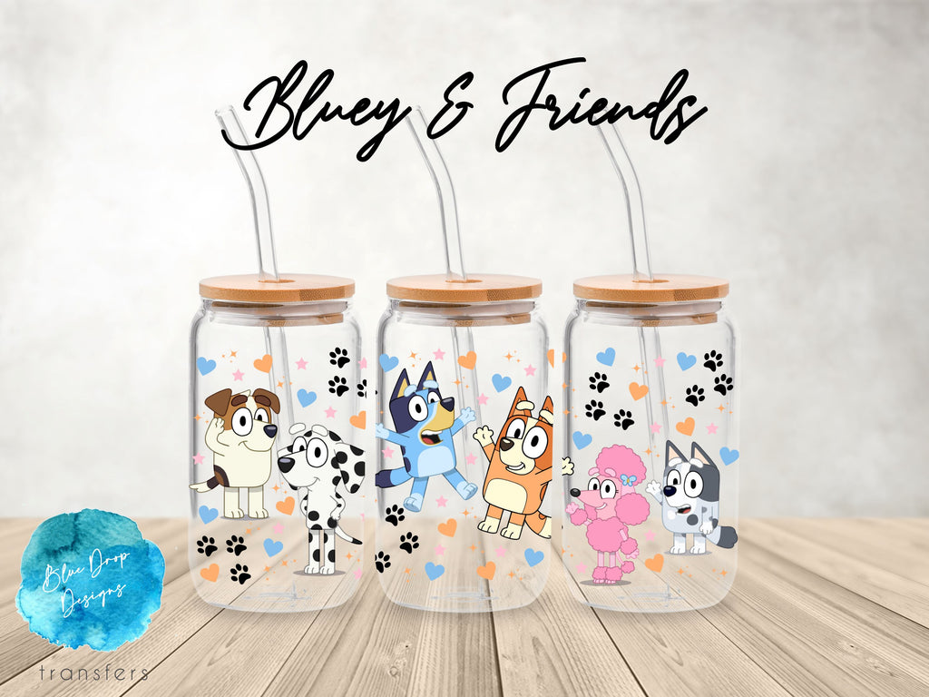Bluey UV DTF Cup Wrap – Blue Drop Transfers