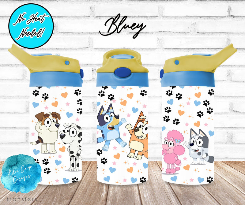 Bluey UV DTF Cup Wrap – Blue Drop Transfers