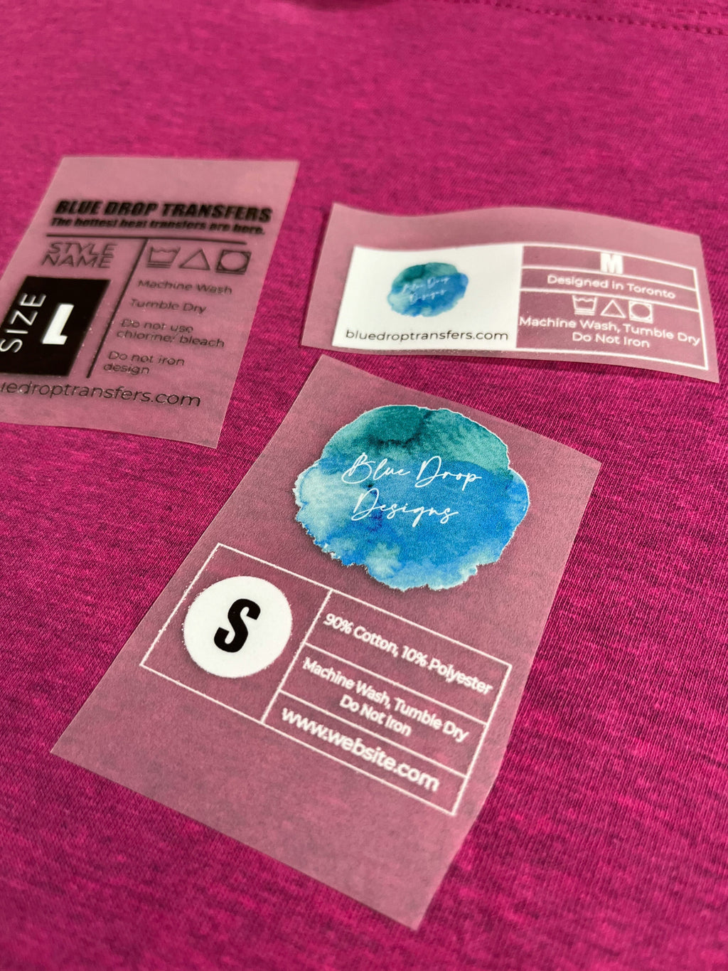 Neck Tag Printing Packages – Blue Drop Transfers
