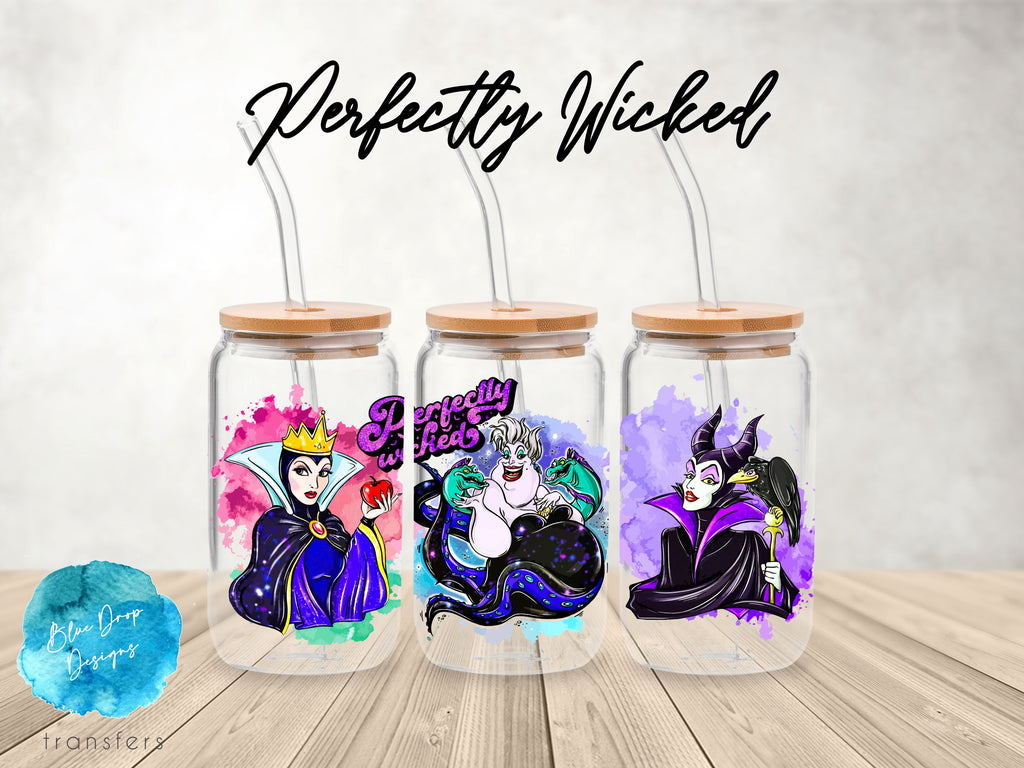 Perfectly Wicked UV DTF Cup Wrap – Blue Drop Transfers