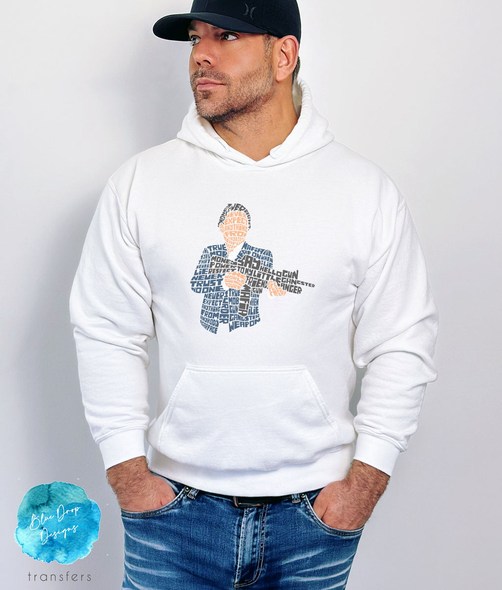 Wordart Scarface Colour Transfer – Blue Drop Transfers